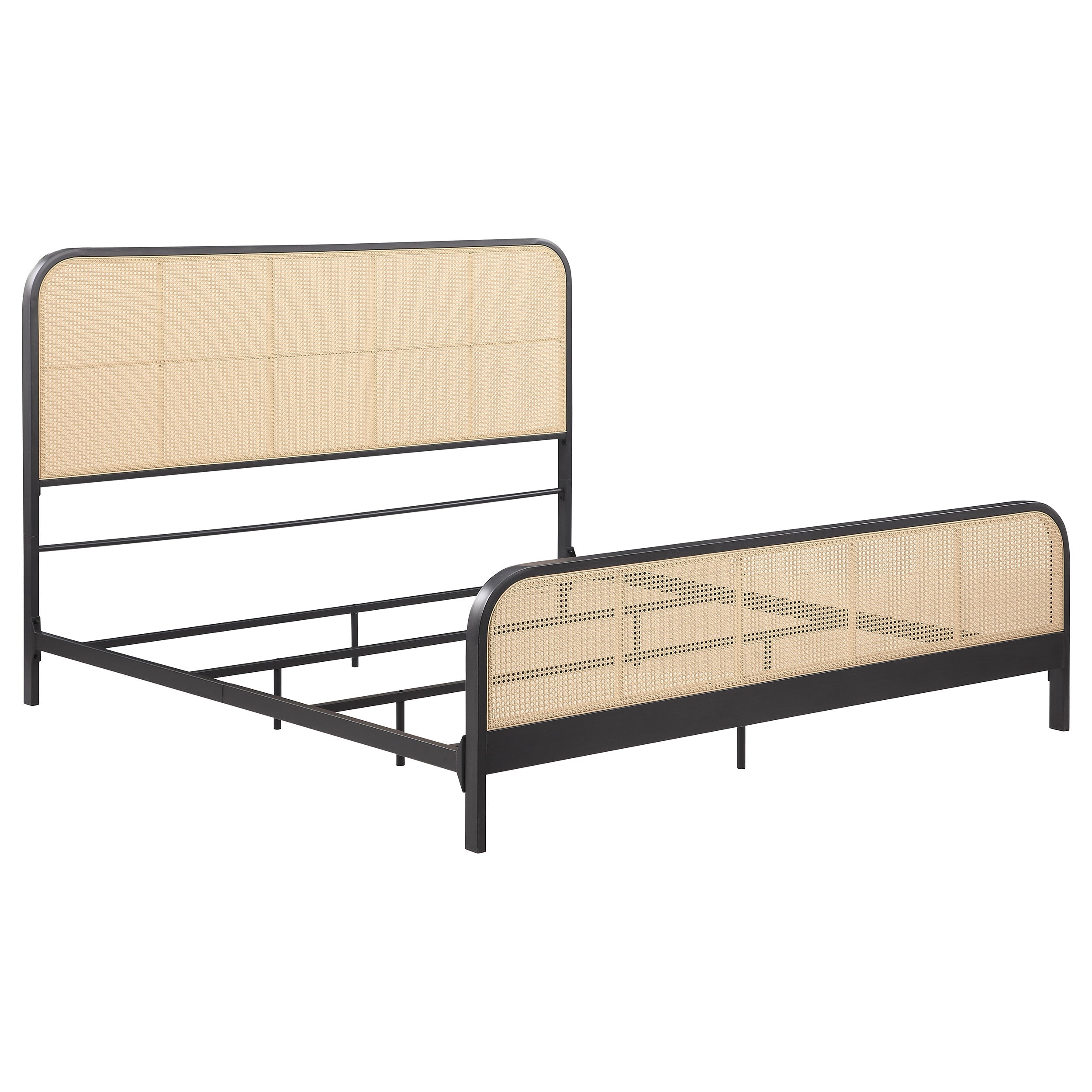Lanewood Open Cane Webbing Metal Bed Black – Canales Furniture