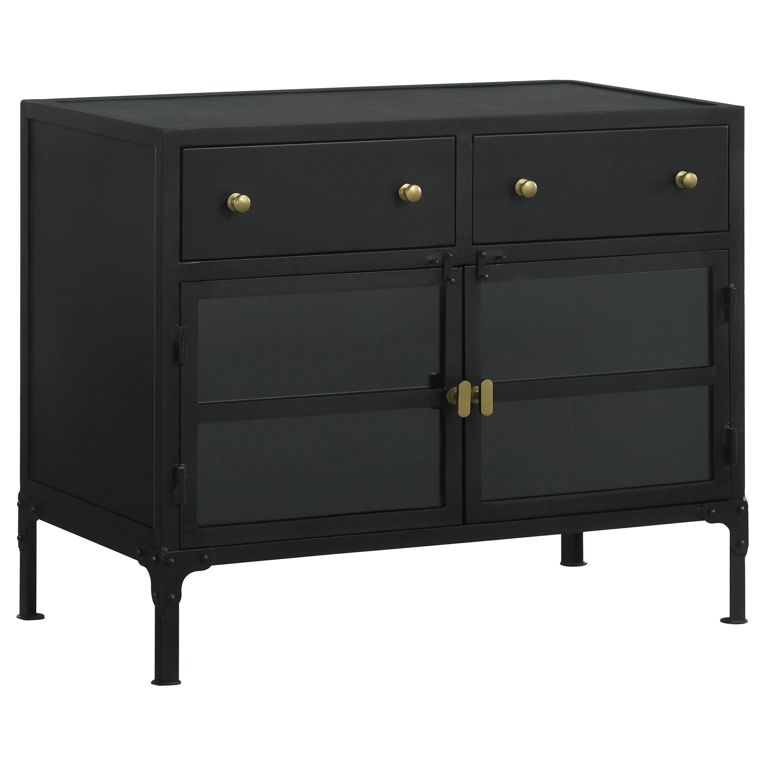 Sadler 2-drawer Metal Accent Storage Cabinet Matte Black – Canales ...