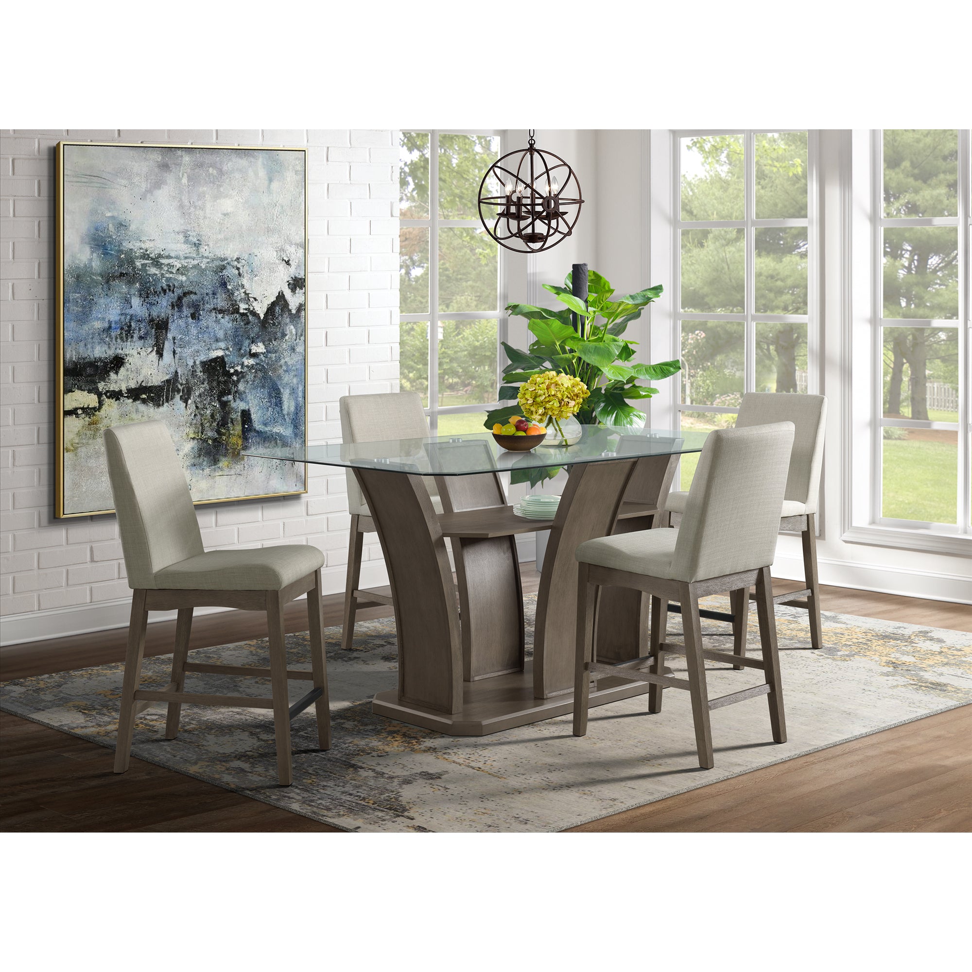 Dapper Grey Rectangular Counter Table – Canales Furniture