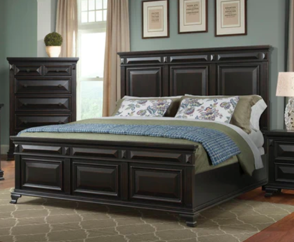 Calloway Panel Bed in Light Grey Finish – Canales Furniture