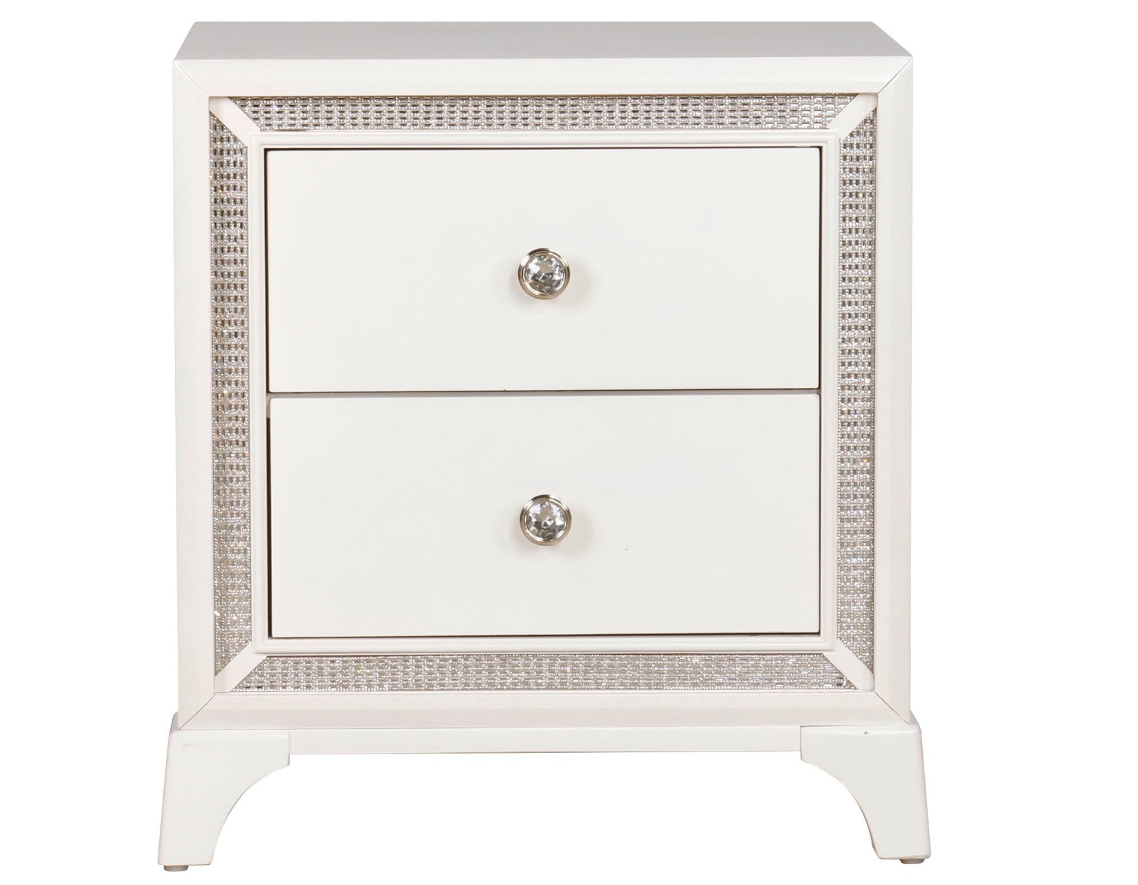 Cassie Illuminating Glam Nightstand, Shimmering Pearl Finish – Canales ...